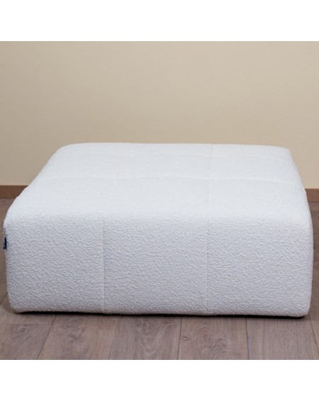 Puff Cuadrado Tejido Bouclé - Sofá Modular