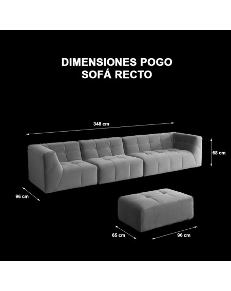 Sofá Pogo bouclé - Sofá 5 plazas