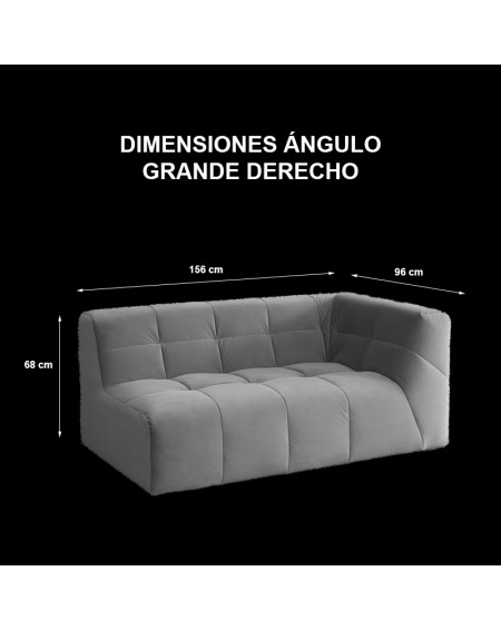 Ángulo Grande Derecho Tejido Bronx - Sofá Modular