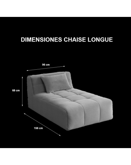 Chaise Longue Tejido Bronx - Sofá Modular